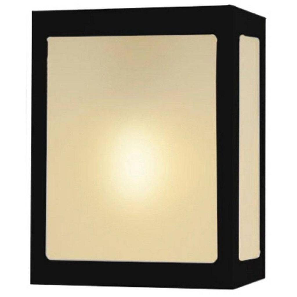 Arandela Alumínio e Vidro Ideal Bolt Trapézio Preto 1xE27 - Balaroti