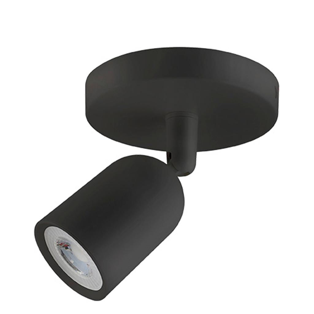 Spot de Led Taschibra com Base Circular Direct Preto 1x4W 3000K - Balaroti