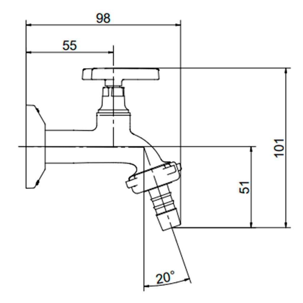 Torneira para Jardim Docol Nova Pertutti Cromado - Balaroti