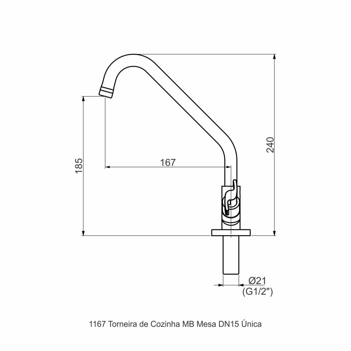 Torneira de pia para Cozinha - Única - Balaroti