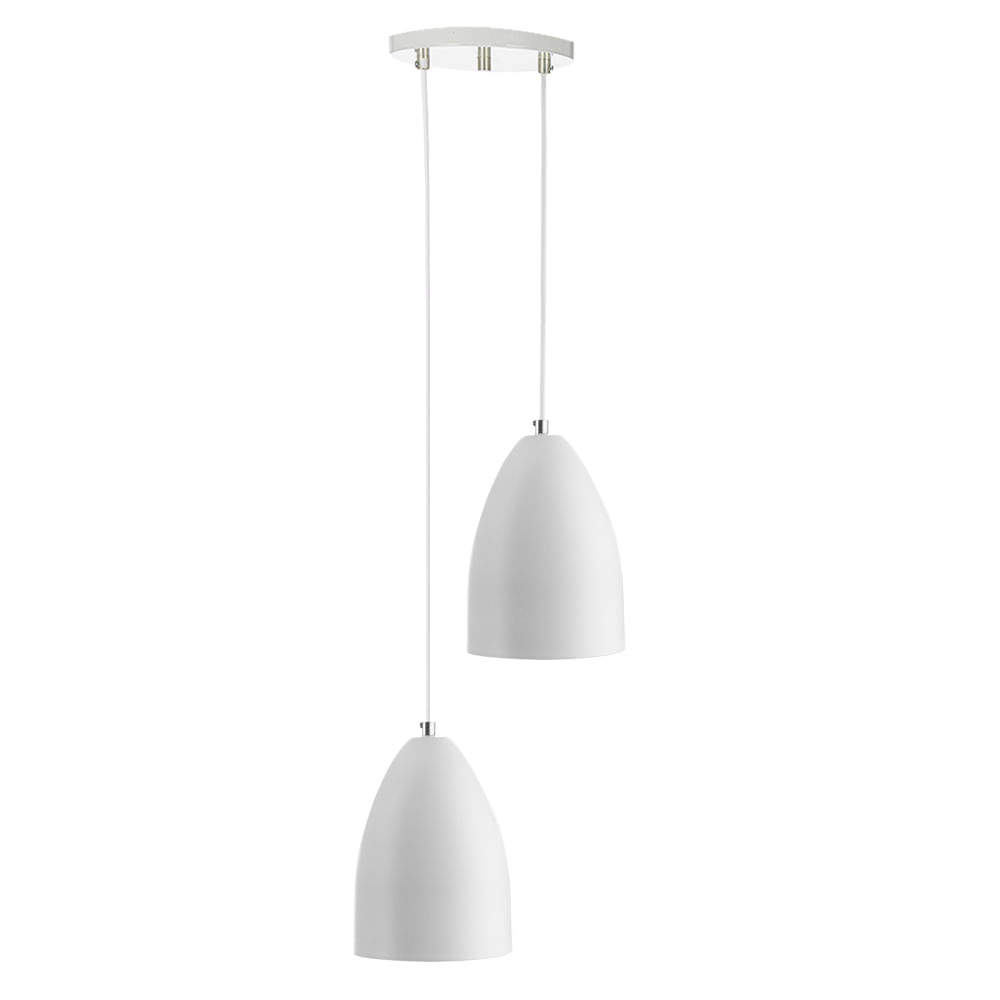 Pendente Cone Bala Sadan Aluminio Duplo Branco/Cobre - Balaroti Pendente Cone Bala Sadan Aluminio Duplo Branco/Cobre - Balaroti