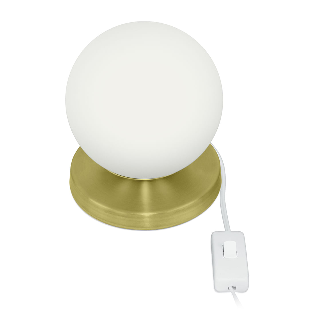 Kit 2 Luminárias de mesa Globo Orby Dourado Base Redonda - Balaroti