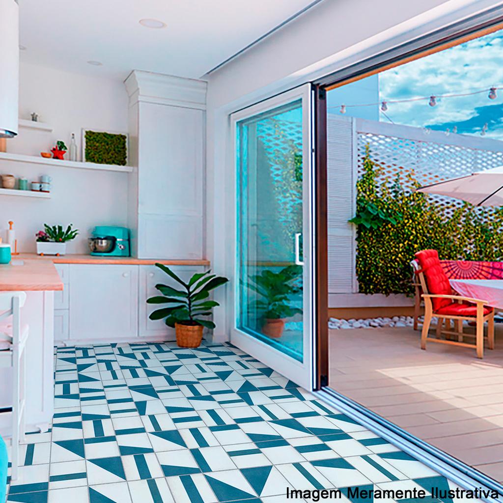 Cerâmica Pierini Lustrare Blue "A" 20x20cm - Balaroti