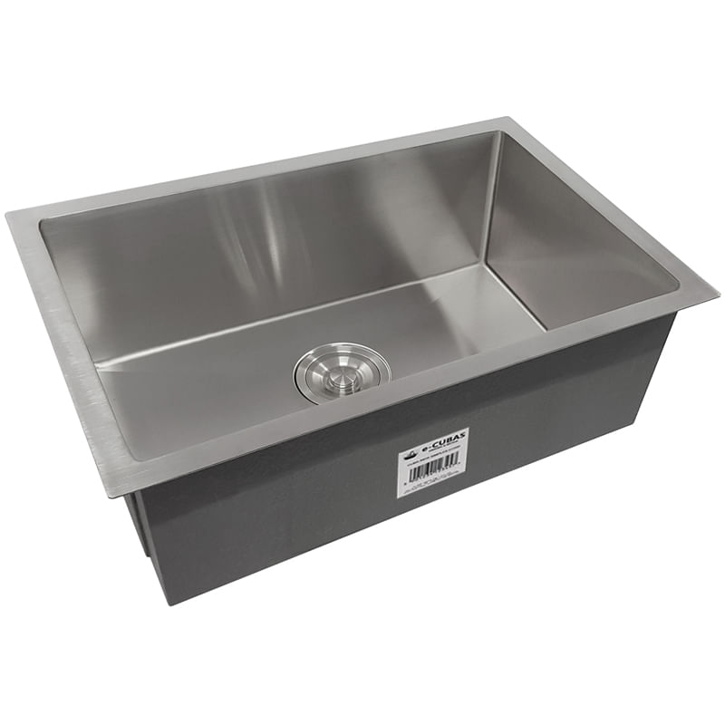 Cuba Quadrada Inox 304 Gourmet 7040 com Válvula - EC045 - Balaroti